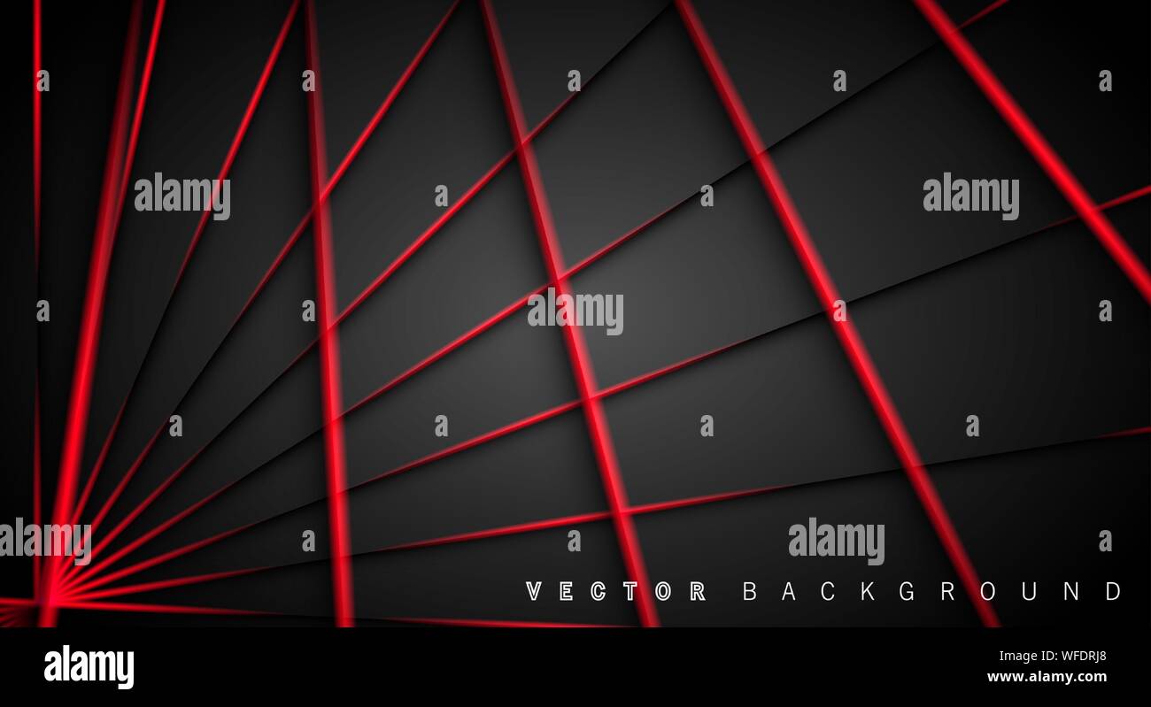 Red light line shadow dark grey luxury background Stock Vector Image ...