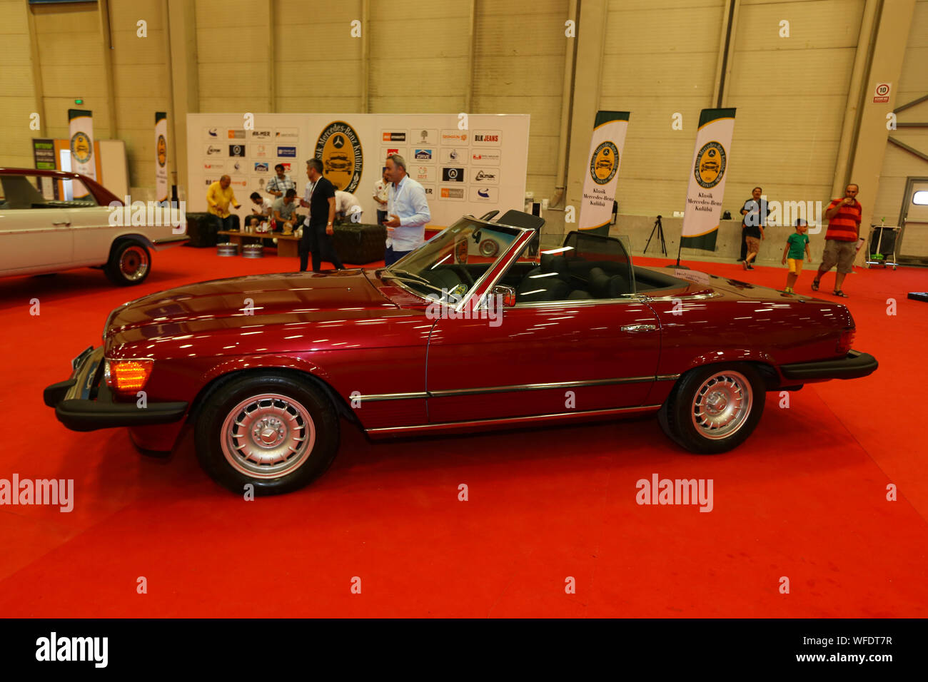 ISTANBUL, TURKEY - JUNE 29, 2019: Mercedes-Benz car display at Istanbul ...