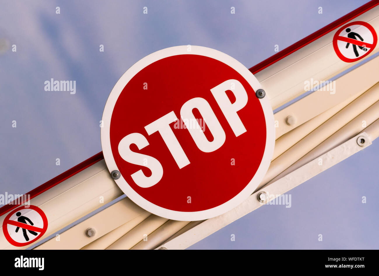 Pedestrian Stop Barrier Stock Photo - Alamy