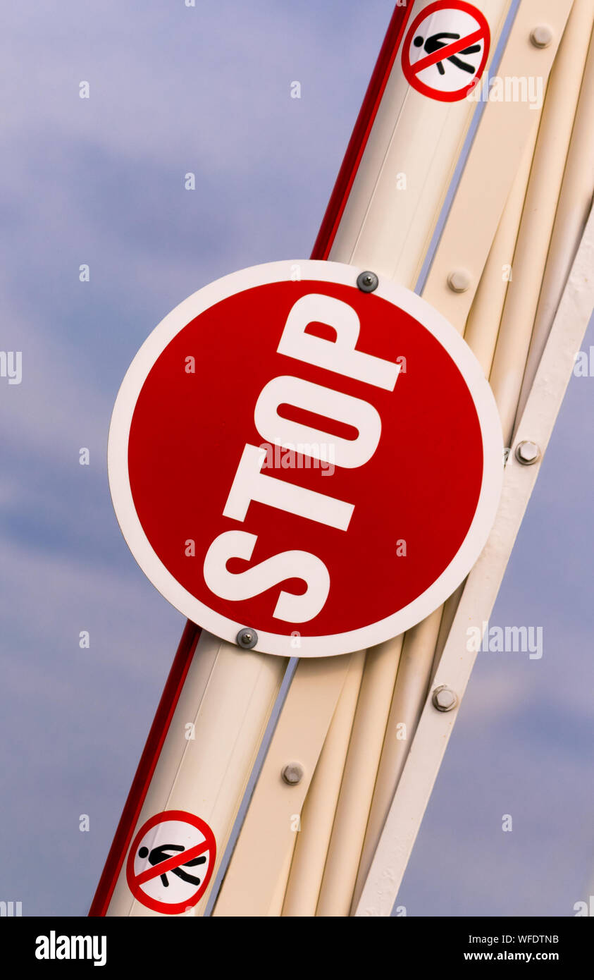 Pedestrian Stop Barrier Stock Photo - Alamy