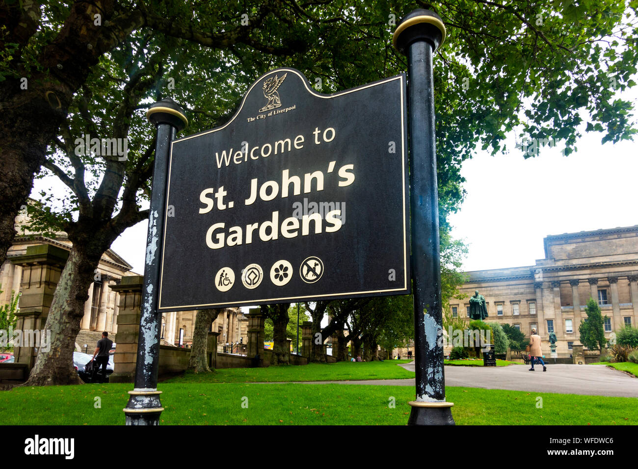 St. John's Gardens in Liverpool Stock Photo - Alamy