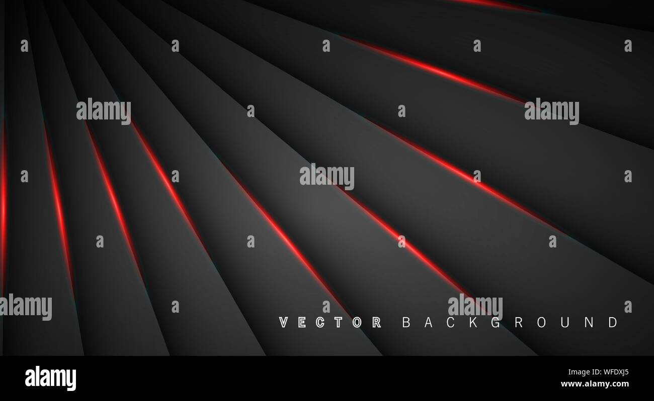Red light line shadow dark grey luxury background Stock Vector Image ...