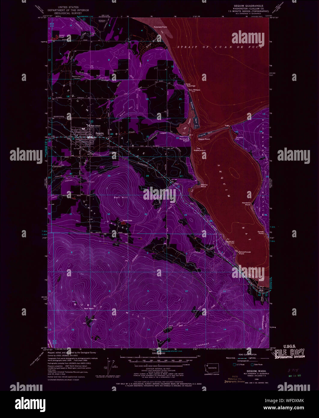 Map of sequim hi-res stock photography and images - Alamy