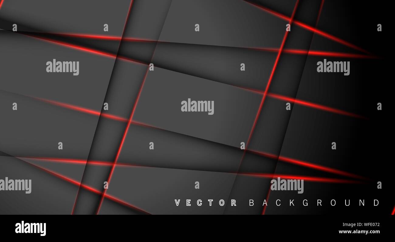 Red light line shadow dark grey luxury background Stock Vector Image ...