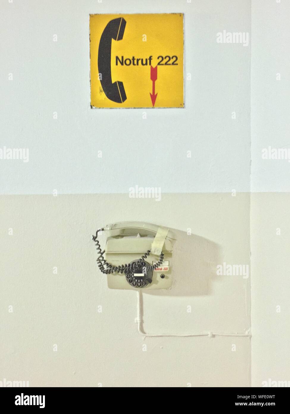 Old telephone sign hi-res stock photography and images - Alamy