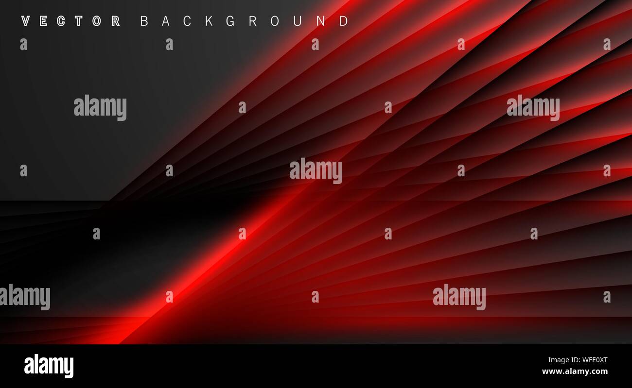 Red light line shadow dark grey luxury background Stock Vector Image ...