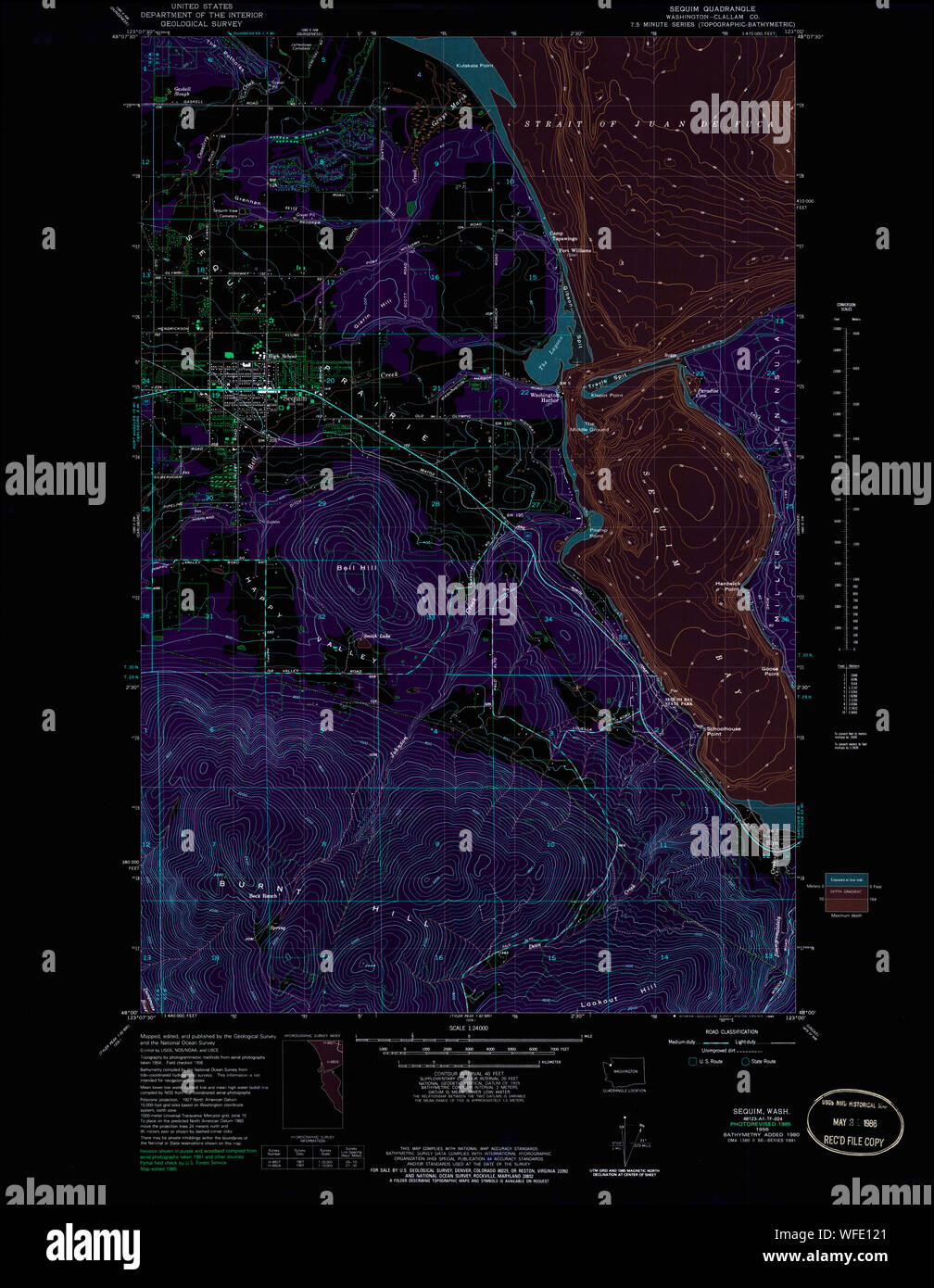 Map of sequim hi-res stock photography and images - Alamy