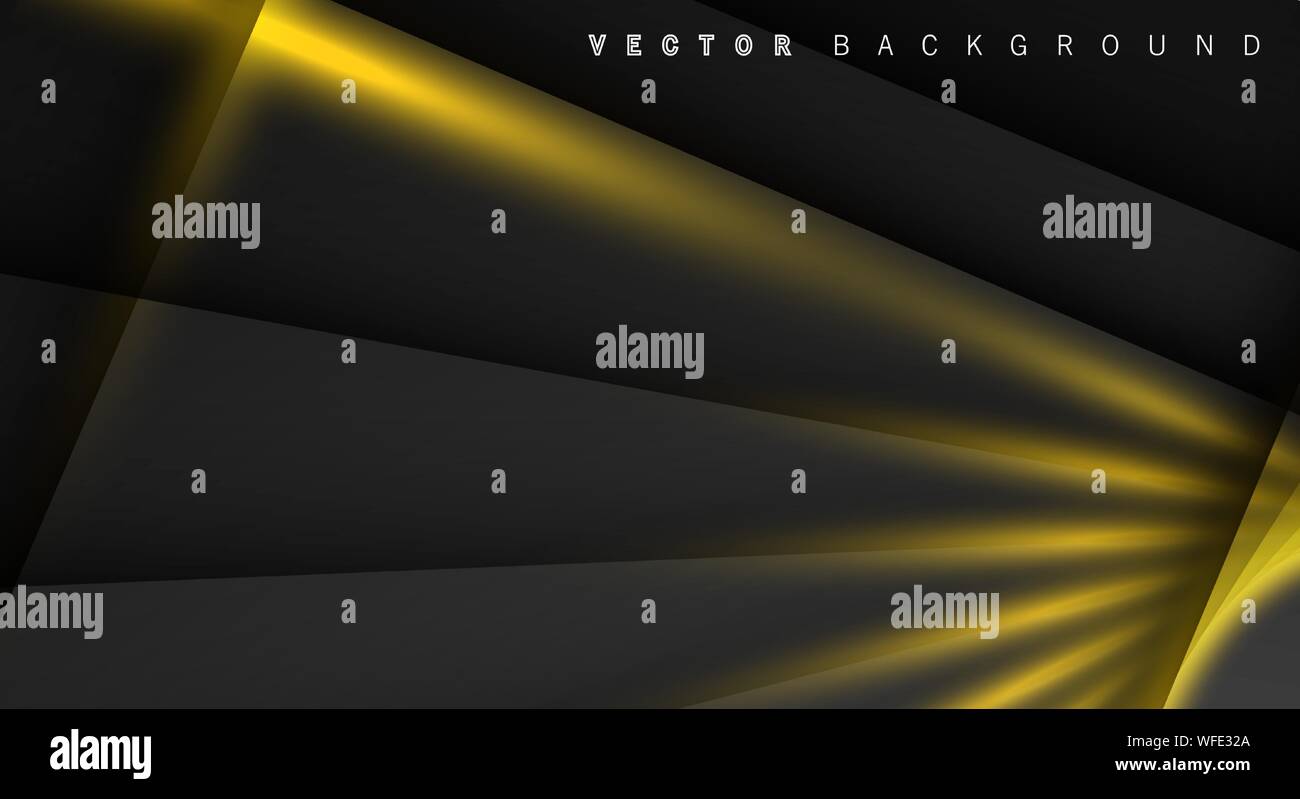 Gold light line shadow dark grey luxury background Stock Vector Image ...