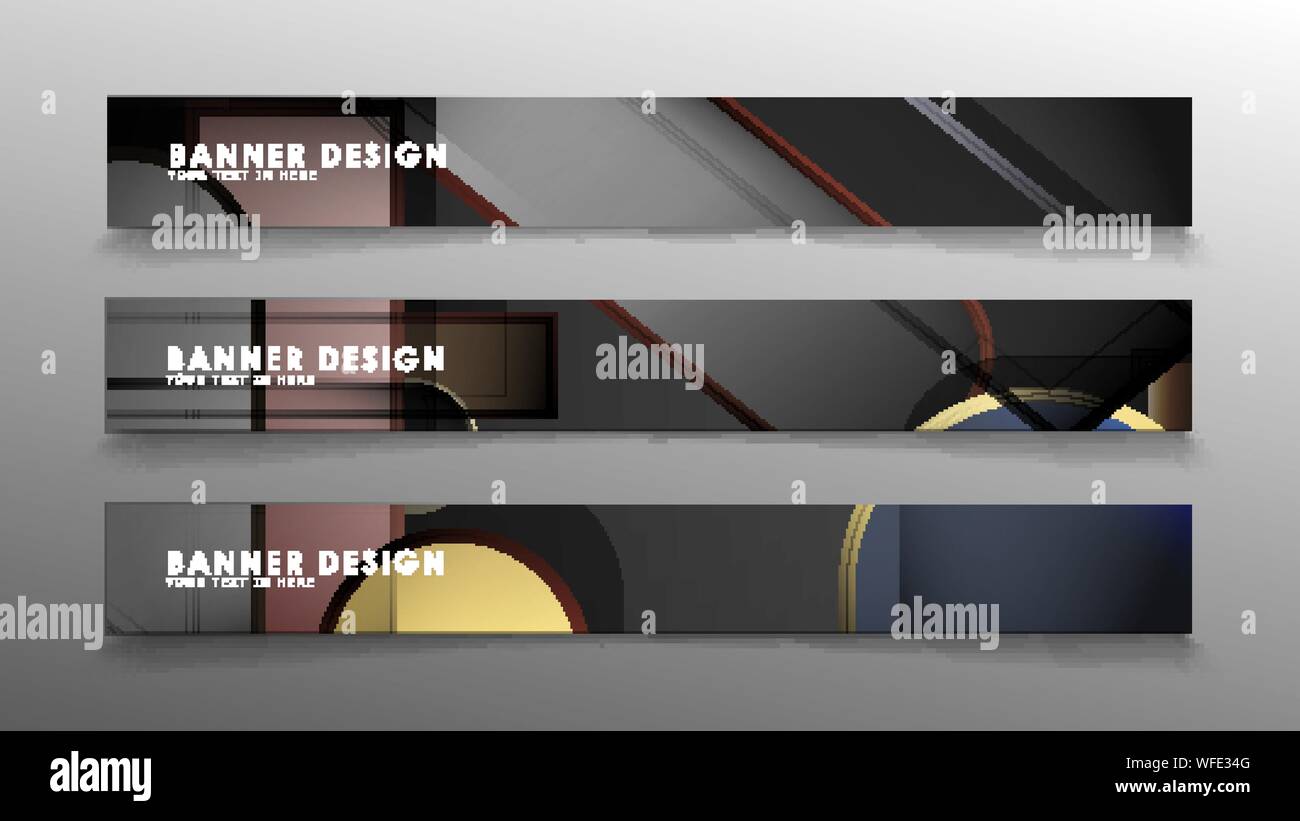 Set the banner abstract background. Rectangular, round in brick and ...