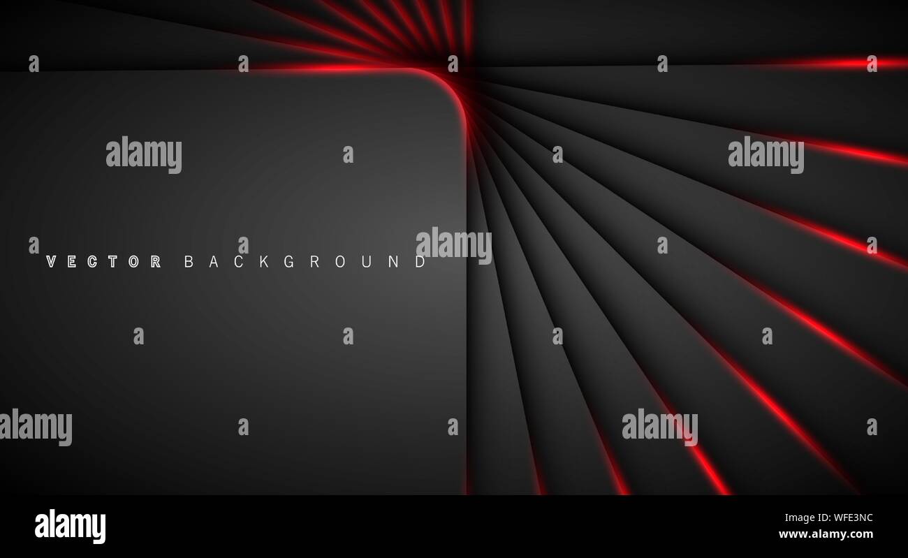 Red light line shadow dark grey luxury background Stock Vector Image ...