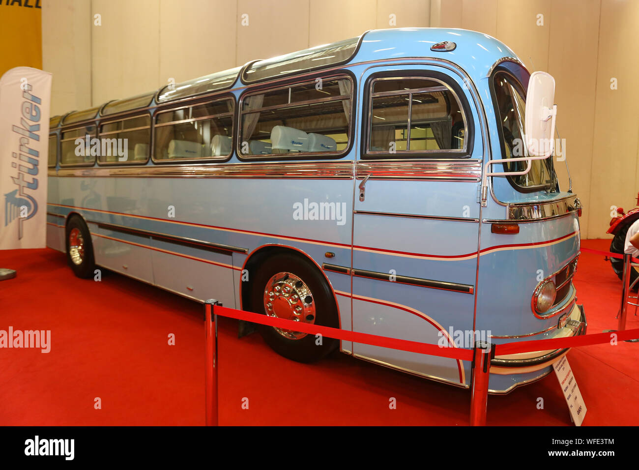 ISTANBUL, TURKEY - JUNE 29, 2019: Mercedes Bus display at Istanbul ...