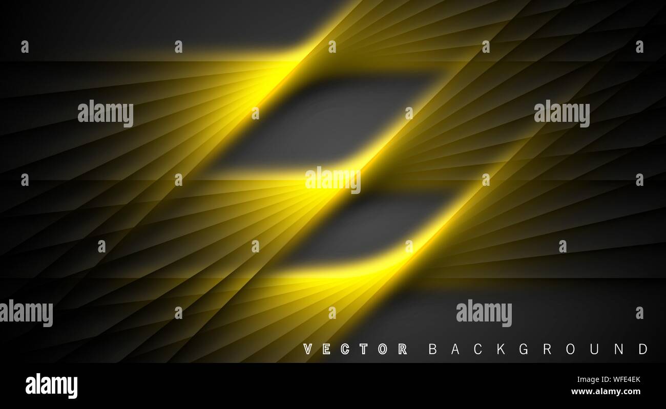 Gold light line shadow dark grey luxury background Stock Vector Image ...