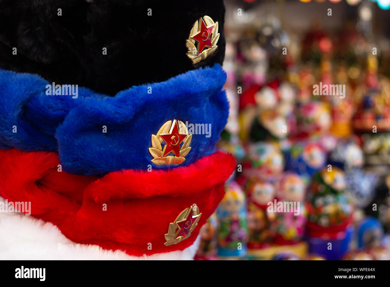 Russian hat moscow fur hi-res stock photography and images - Alamy