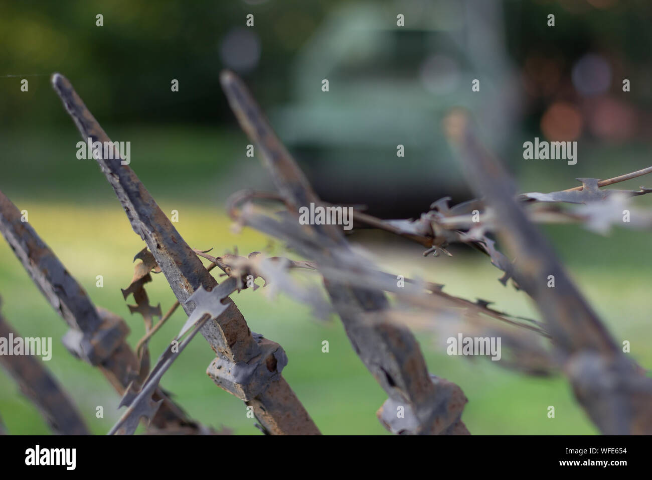 war zone barbed wire frontier protection camp Stock Photo - Alamy