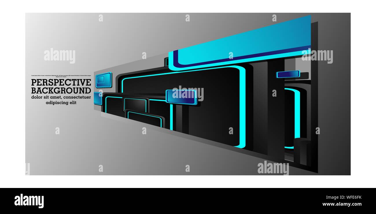ABSTRACT BACKGROUND OF RECTANGLE PERSPECTIVE WITH BLUE COLOR Stock ...