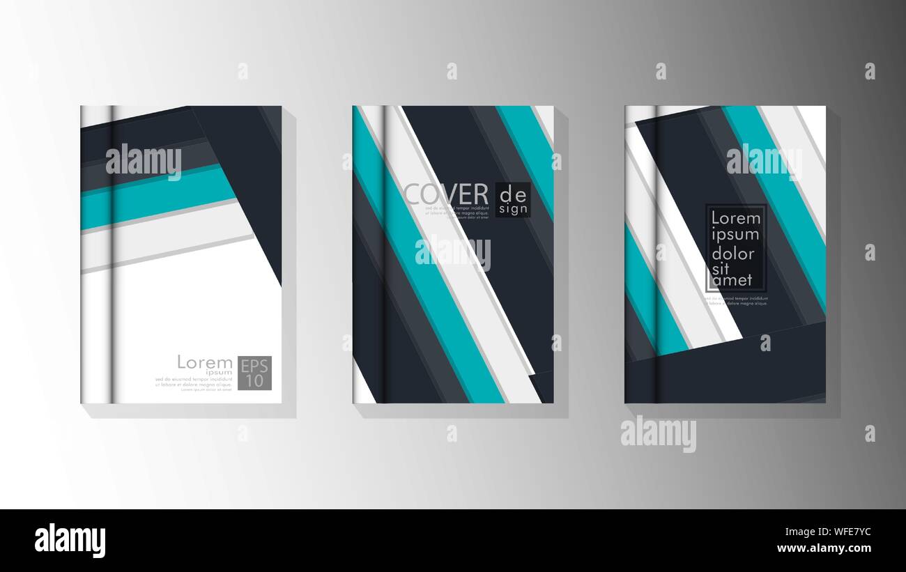 Set the cover vector of the book with overlapping rectangles. suitable ...