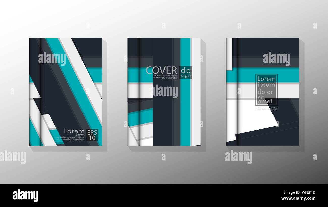 Set the cover vector of the book with overlapping rectangles. suitable ...