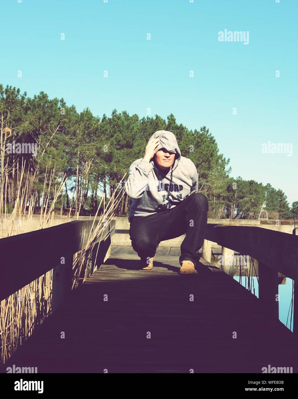 Man hooded shadow hi-res stock photography and images - Alamy