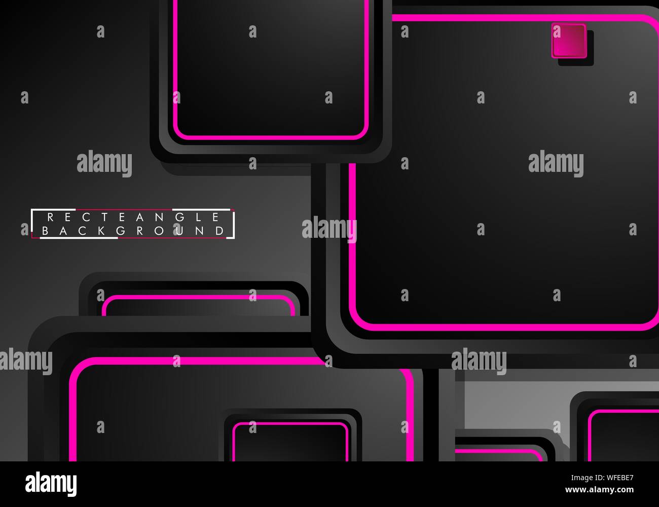 Black and pink neon squares abstract hi-tech background. Vector ...