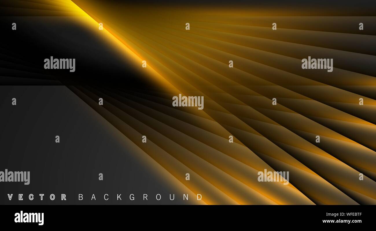 Gold light line shadow dark grey luxury background Stock Vector Image ...