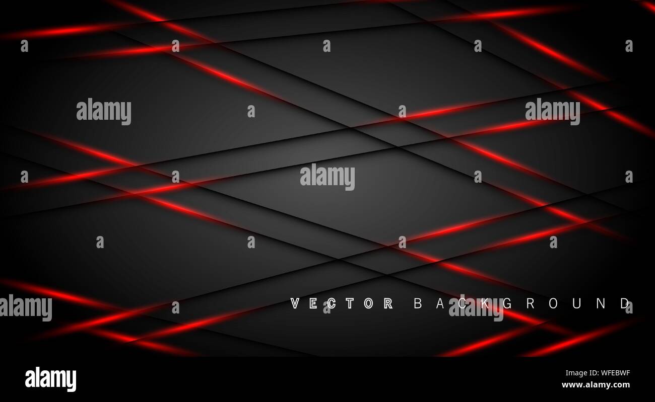 Red light line shadow dark grey luxury background Stock Vector Image ...