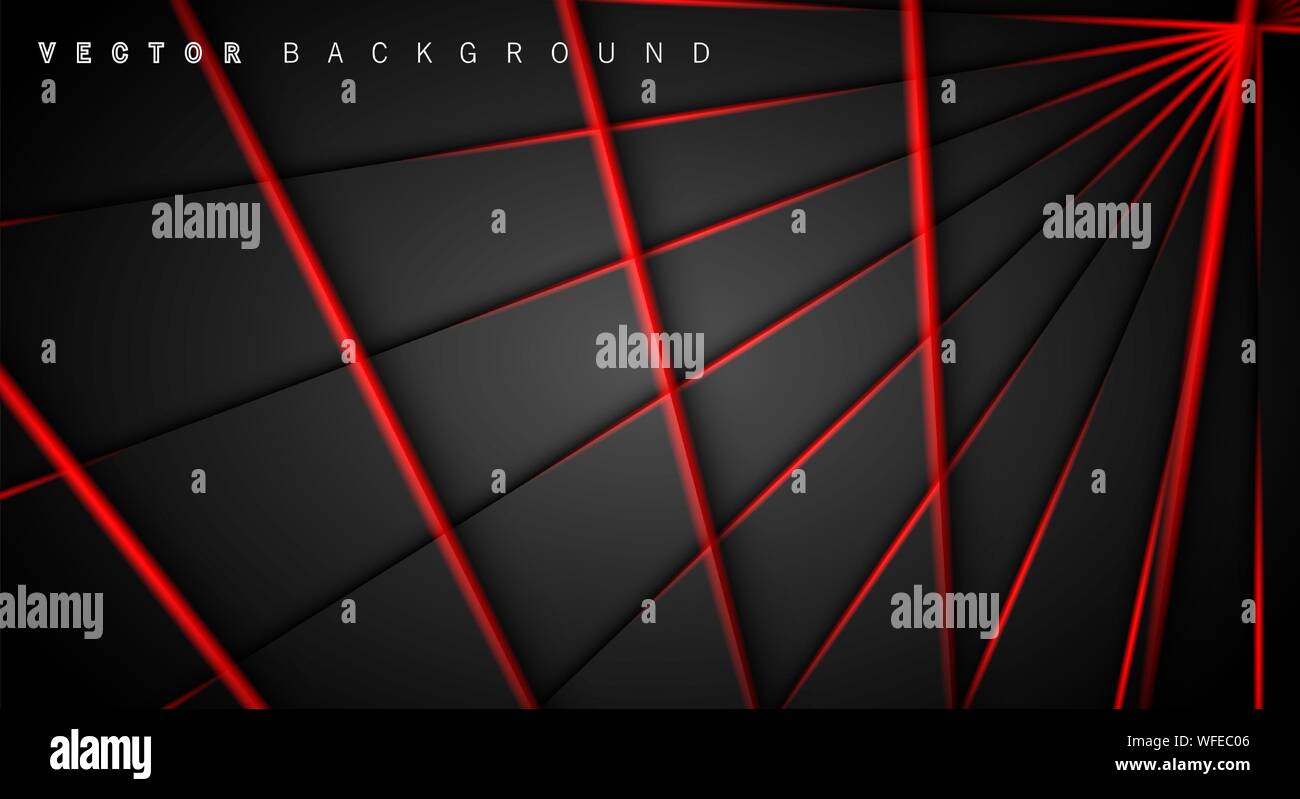 Red light line shadow dark grey luxury background Stock Vector Image ...