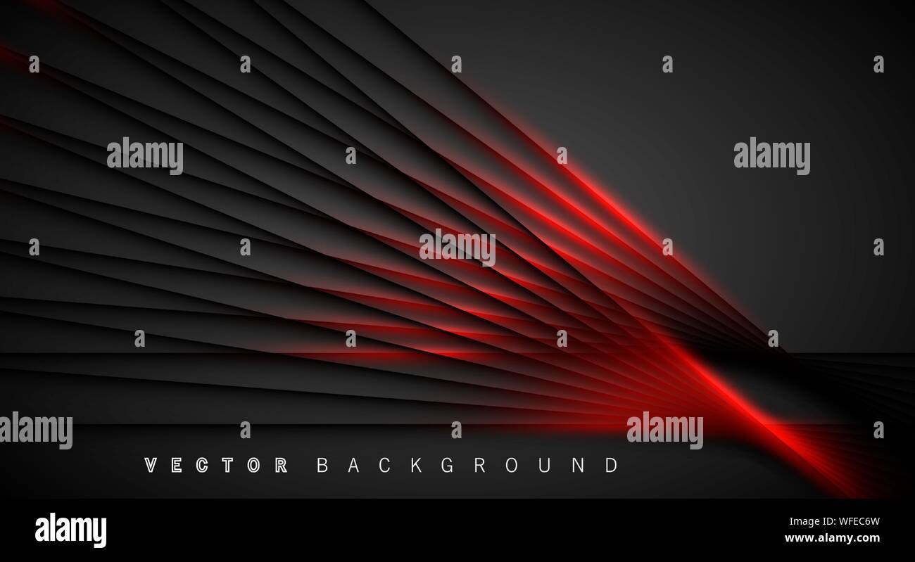 Red light line shadow dark grey luxury background Stock Vector Image ...