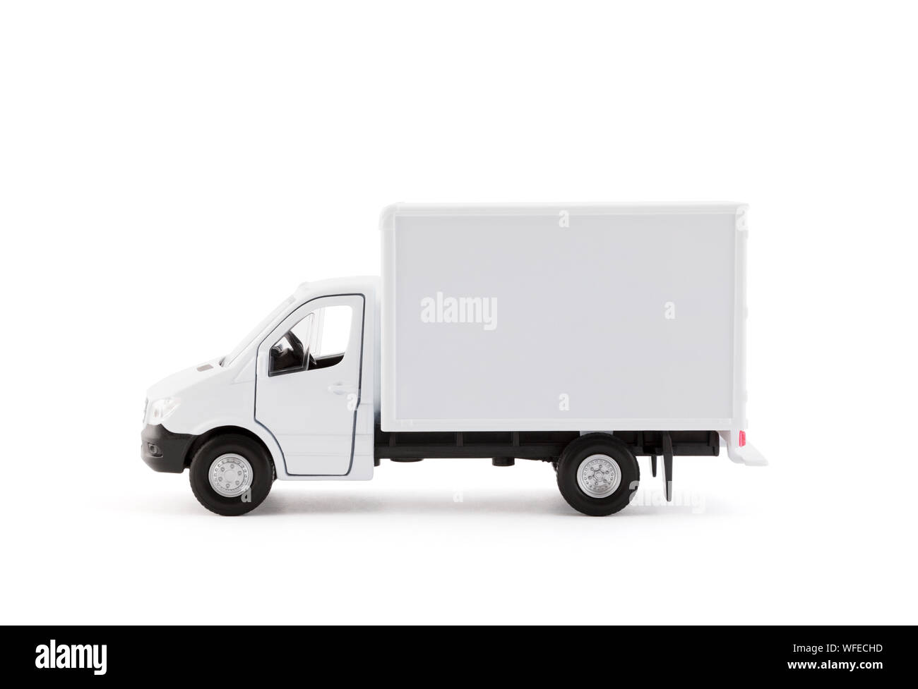 White Delivery Van Side View
