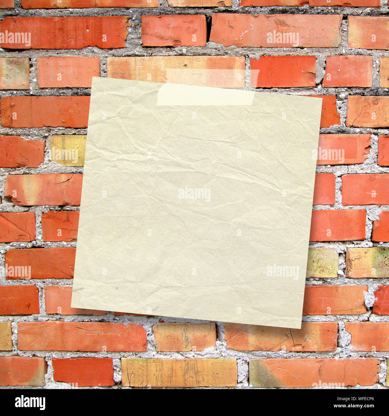 Paper Stuck To Wall High Resolution Stock Photography and Images - Alamy