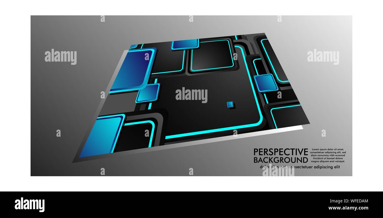 ABSTRACT BACKGROUND OF RECTANGLE PERSPECTIVE WITH BLUE COLOR Stock ...