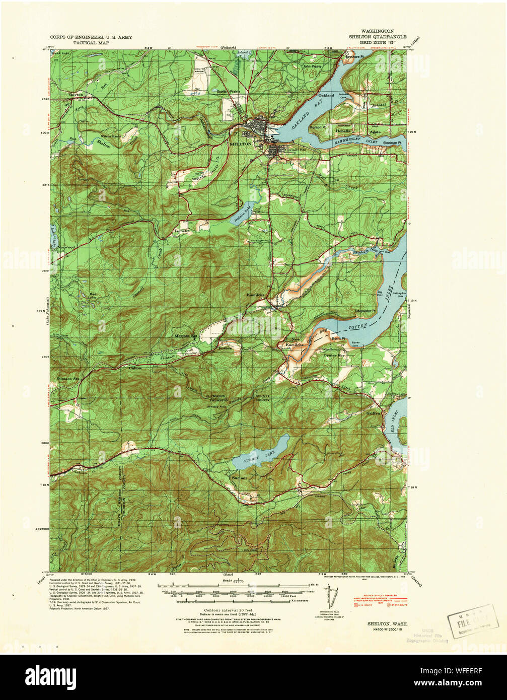 Map of shelton hi-res stock photography and images - Alamy