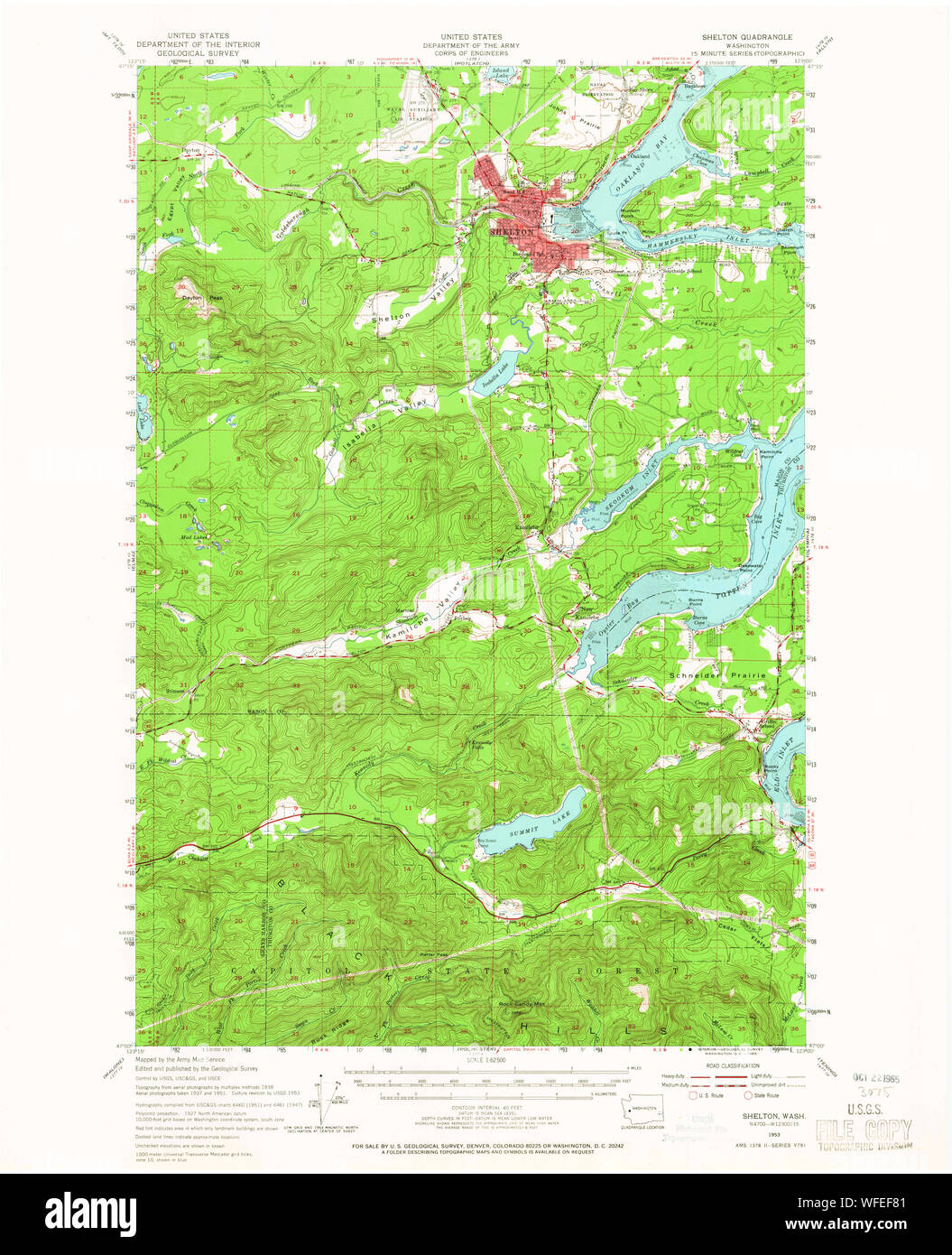 Map of shelton hi-res stock photography and images - Alamy
