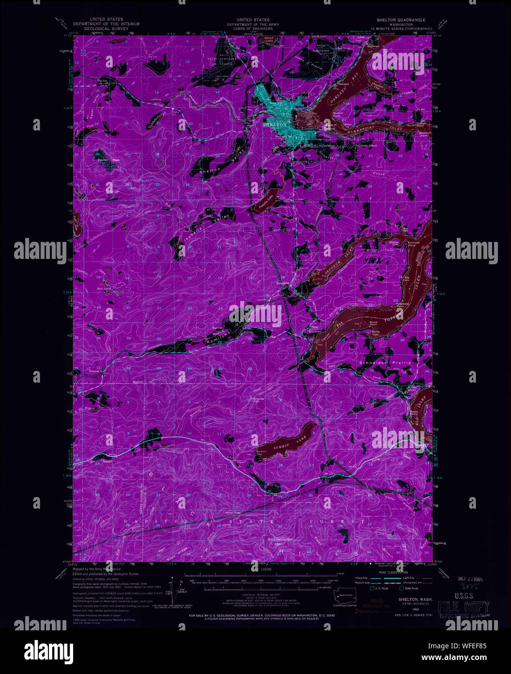 Map of shelton hi-res stock photography and images - Alamy