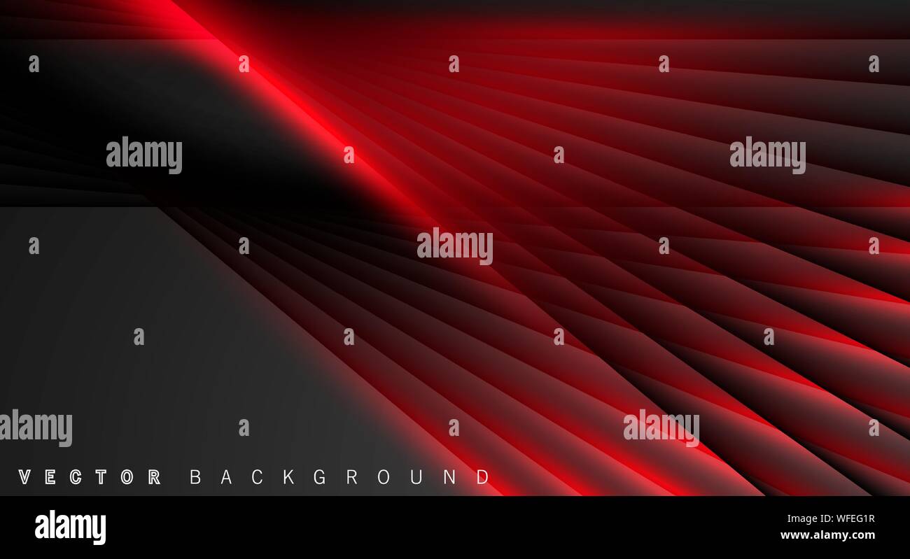 Red light line shadow dark grey luxury background Stock Vector Image ...