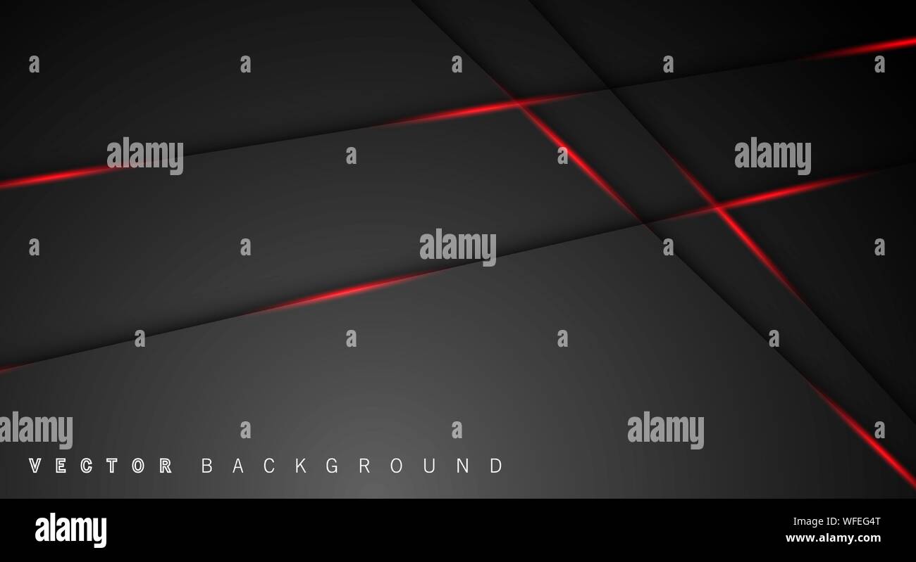 Red light line shadow dark grey luxury background Stock Vector Image ...