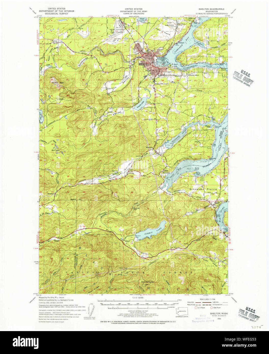 Map of shelton hi-res stock photography and images - Alamy