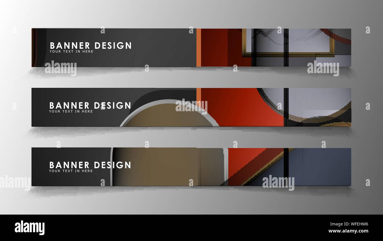 Set the banner abstract background. Rectangular, round in brick and ...