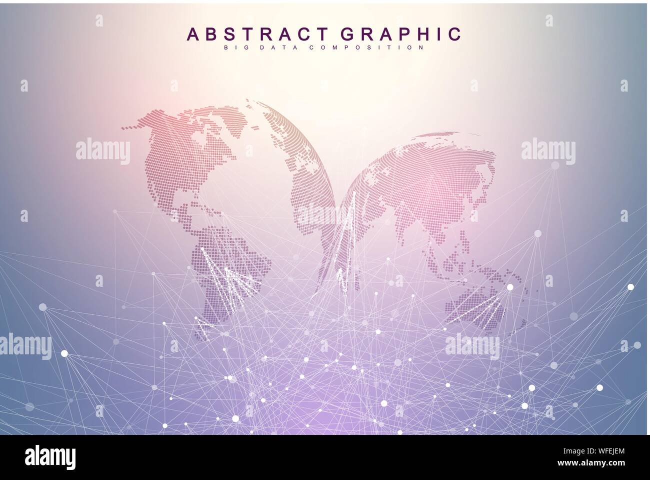 Big data visualization. Geometric abstract background visual ...