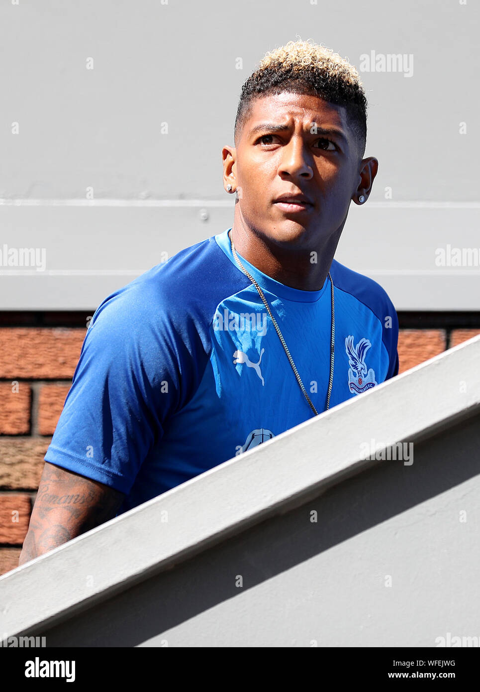 Crystal Palace's Patrick van Aanholt arrives for the Premier League ...