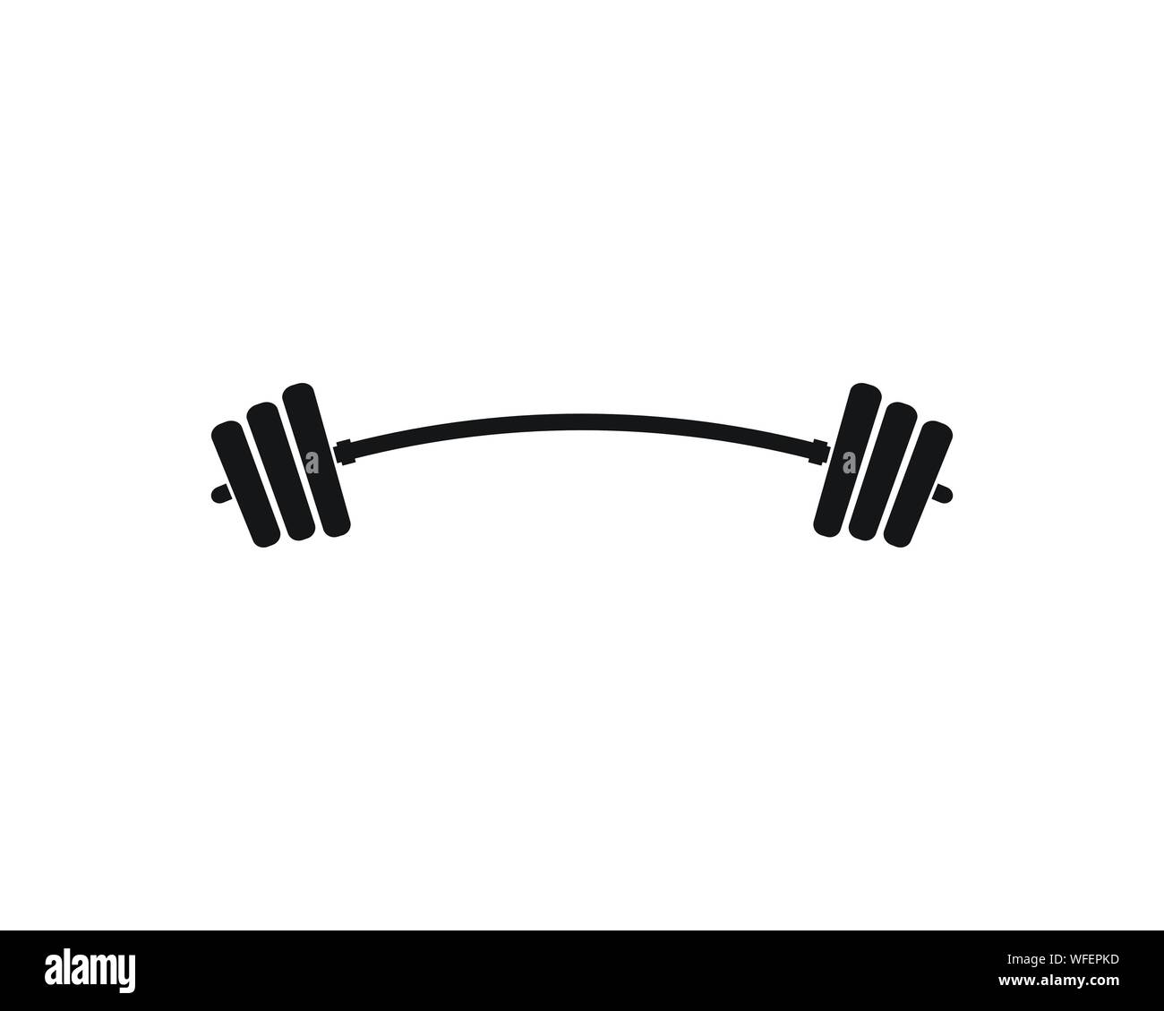 Barbel, Dumbbell Gym Icon Logo Template gym Badge, Fitness Logo Design Stock Vector Image & Art ...