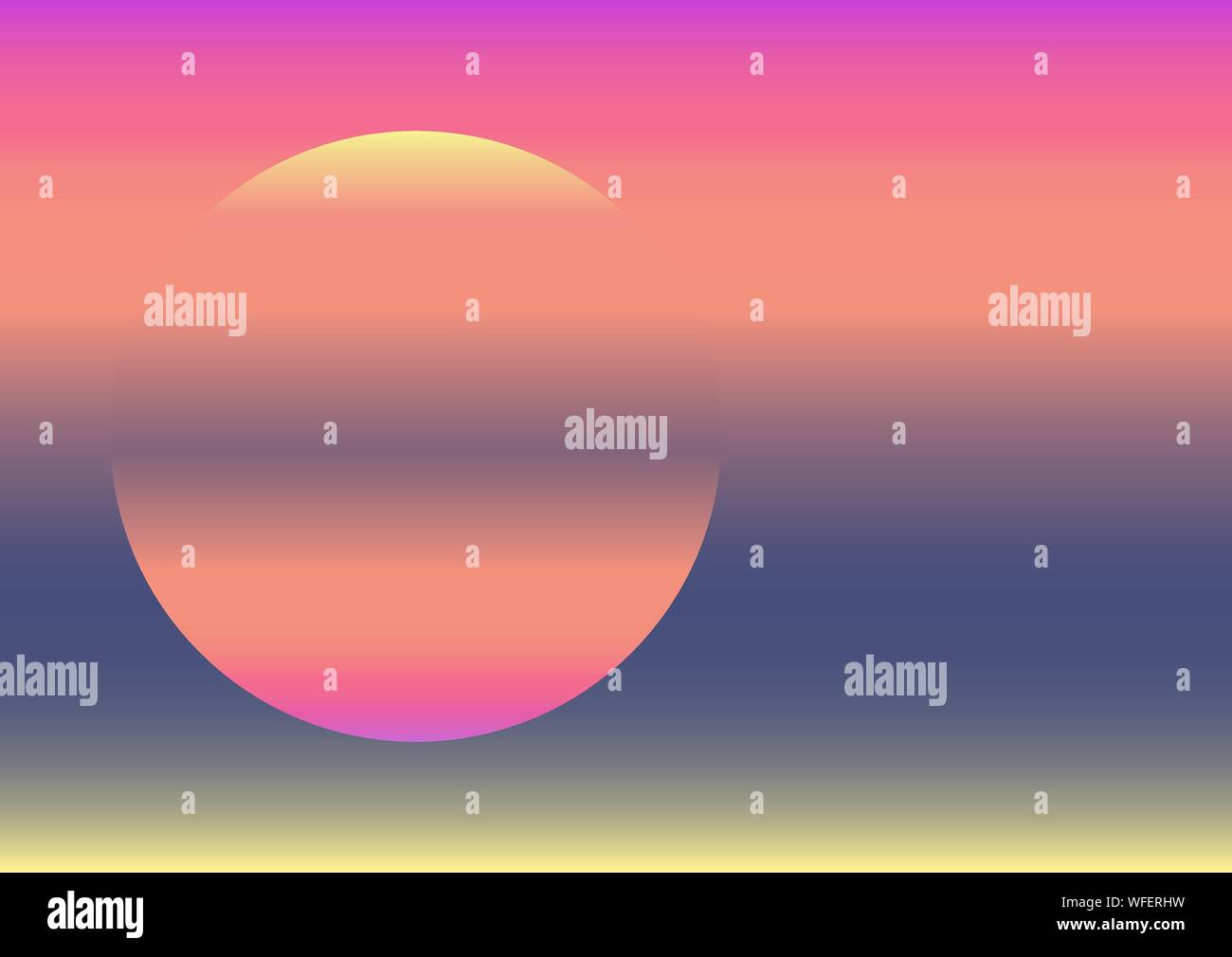 Abstract background using gradients. Sunny sunset on the sea. Colorful ...