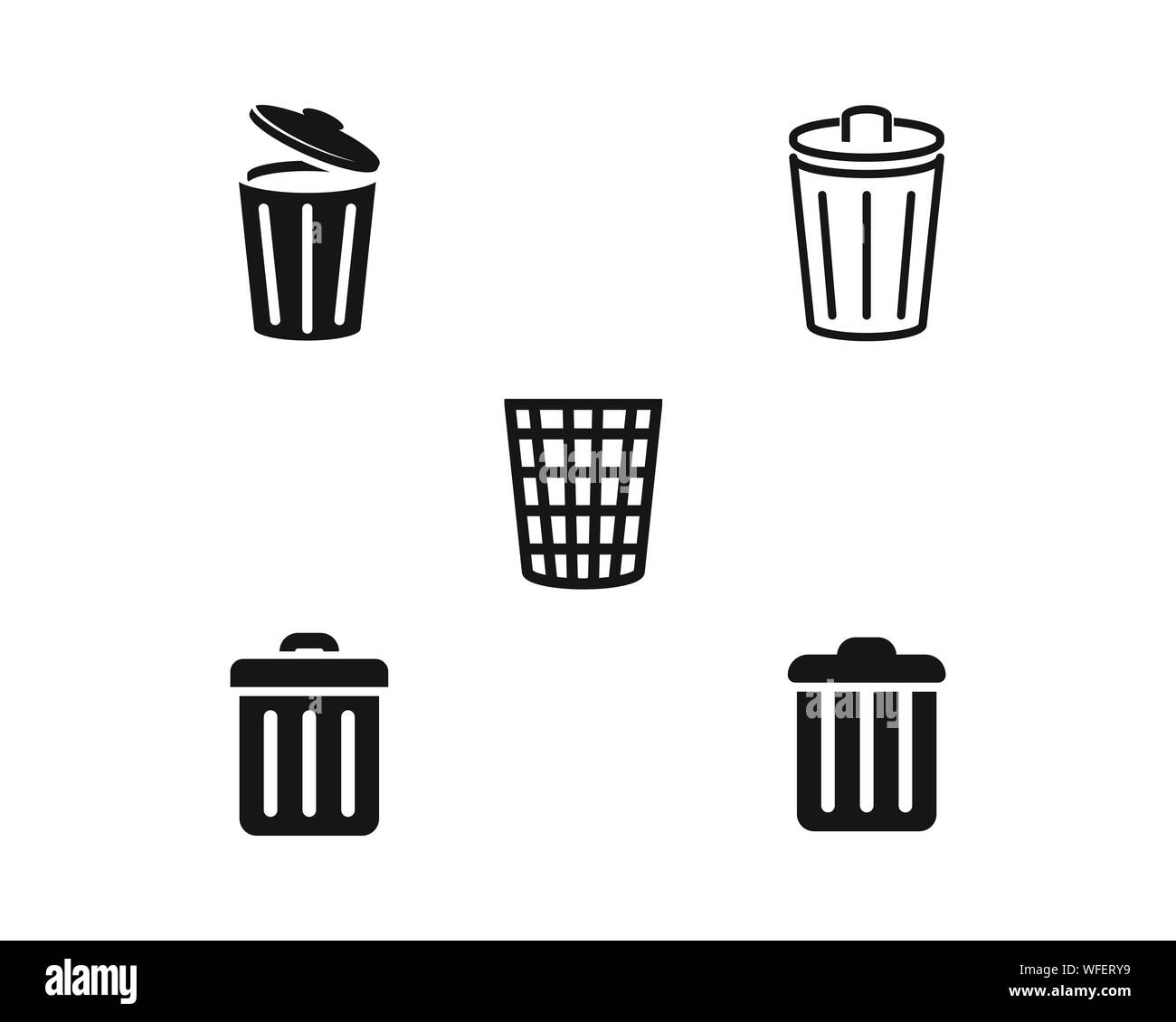 trash icons vector illustration design template Stock Vector Image ...