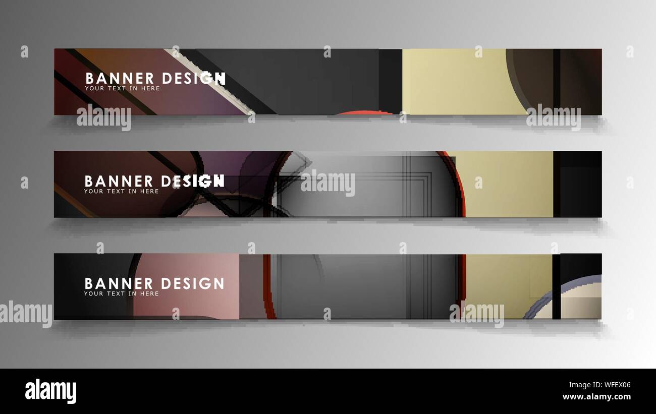 Set the banner abstract background. Rectangular, round in brick and ...