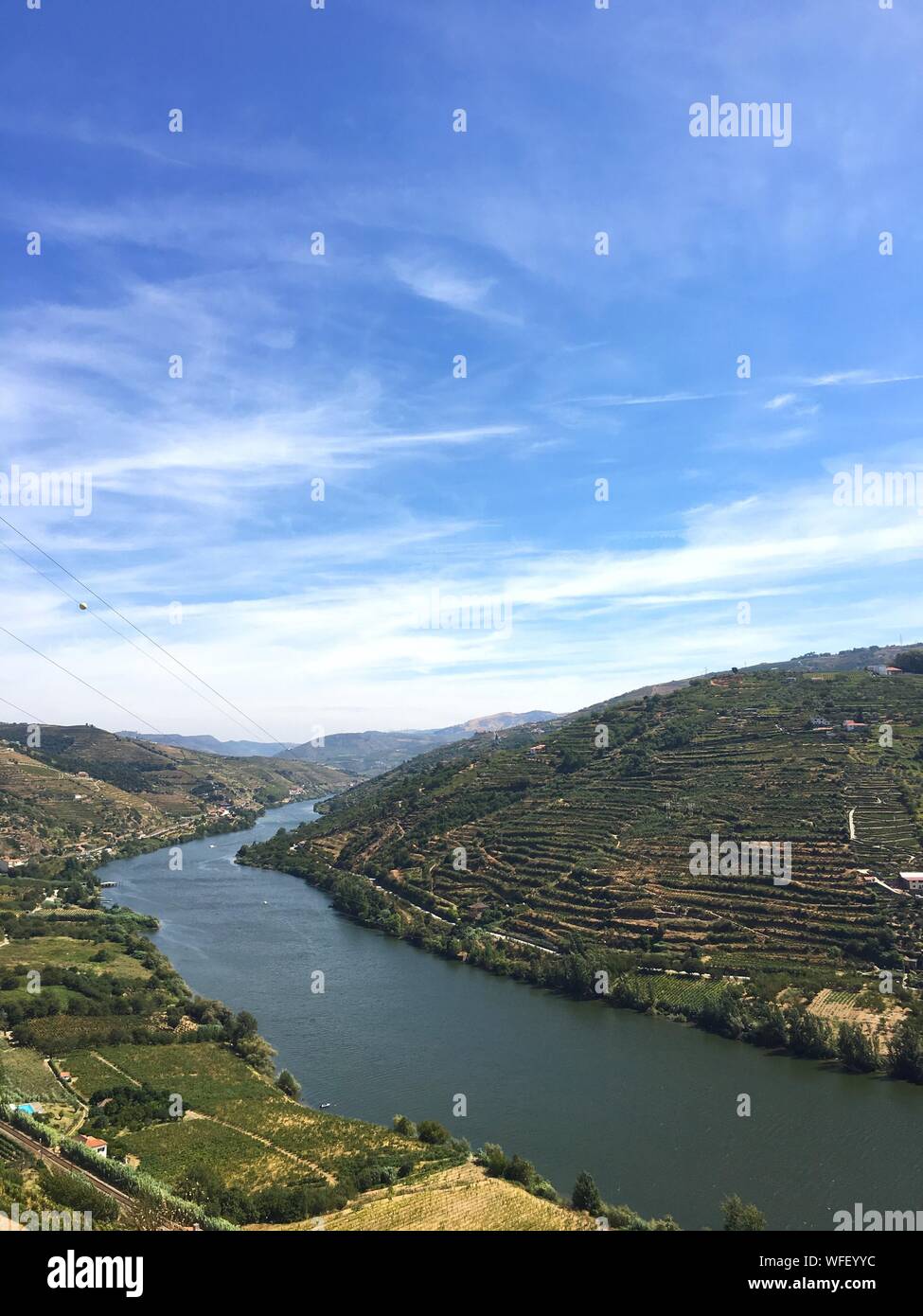 View Of River Passing Through Landscape Stock Photo - Alamy