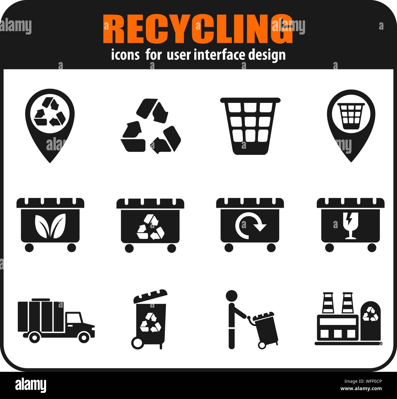 recycling icon set Stock Vector Image & Art - Alamy