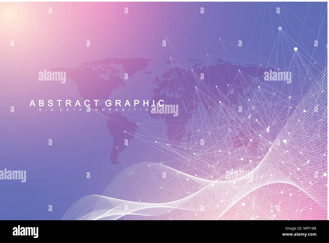 Big data visualization. Geometric abstract background visual ...