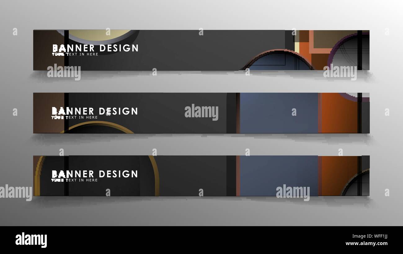 Set the banner abstract background. Rectangular, round in brick and ...