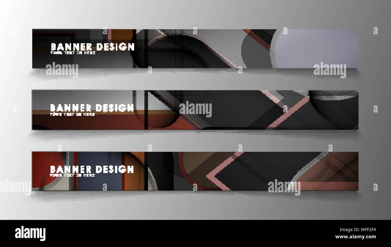 Set the banner abstract background. Rectangular, round in brick and ...
