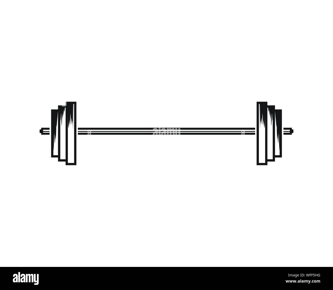 Barbel, Dumbbell Gym Icon Logo Template gym Badge, Fitness Logo Design ...