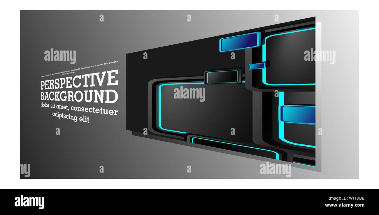 ABSTRACT BACKGROUND OF RECTANGLE PERSPECTIVE WITH BLUE COLOR Stock ...